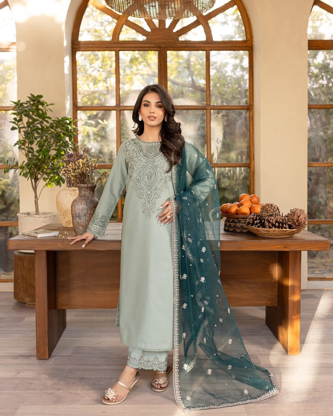 Lazule Embroidered 3PC – ladiescloset official